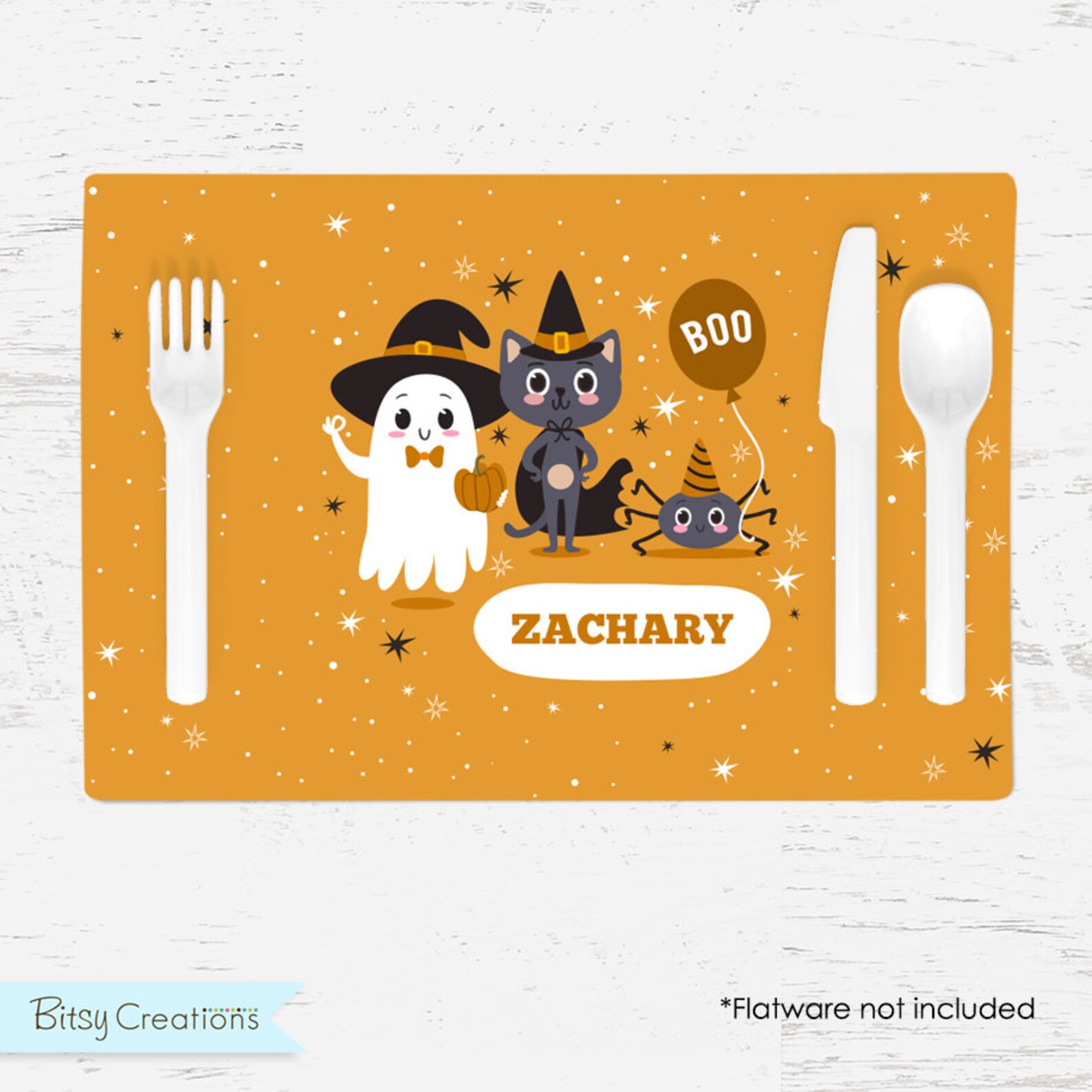 Personalized Halloween Placemat Halloween Friends | Etsy