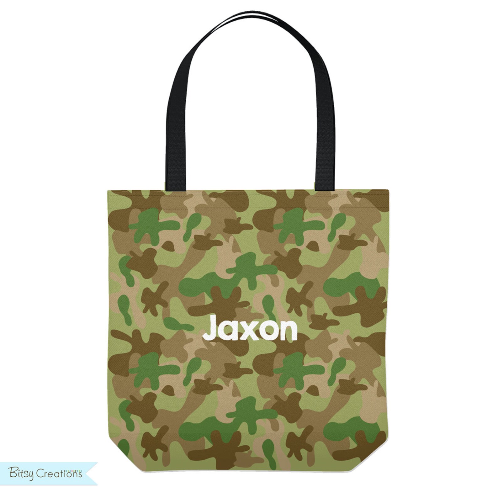 Personalized Camouflage Tote Bag - Custom Made Bag - Three Sizes and ...