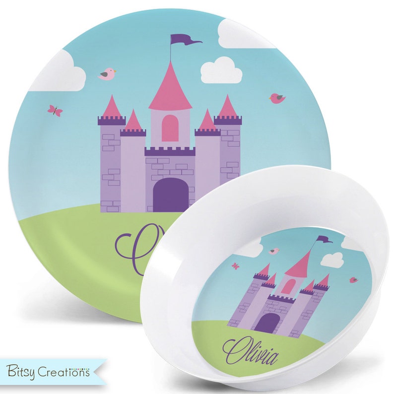 Princess Plate Personalized Melamine Plate Child's - Etsy