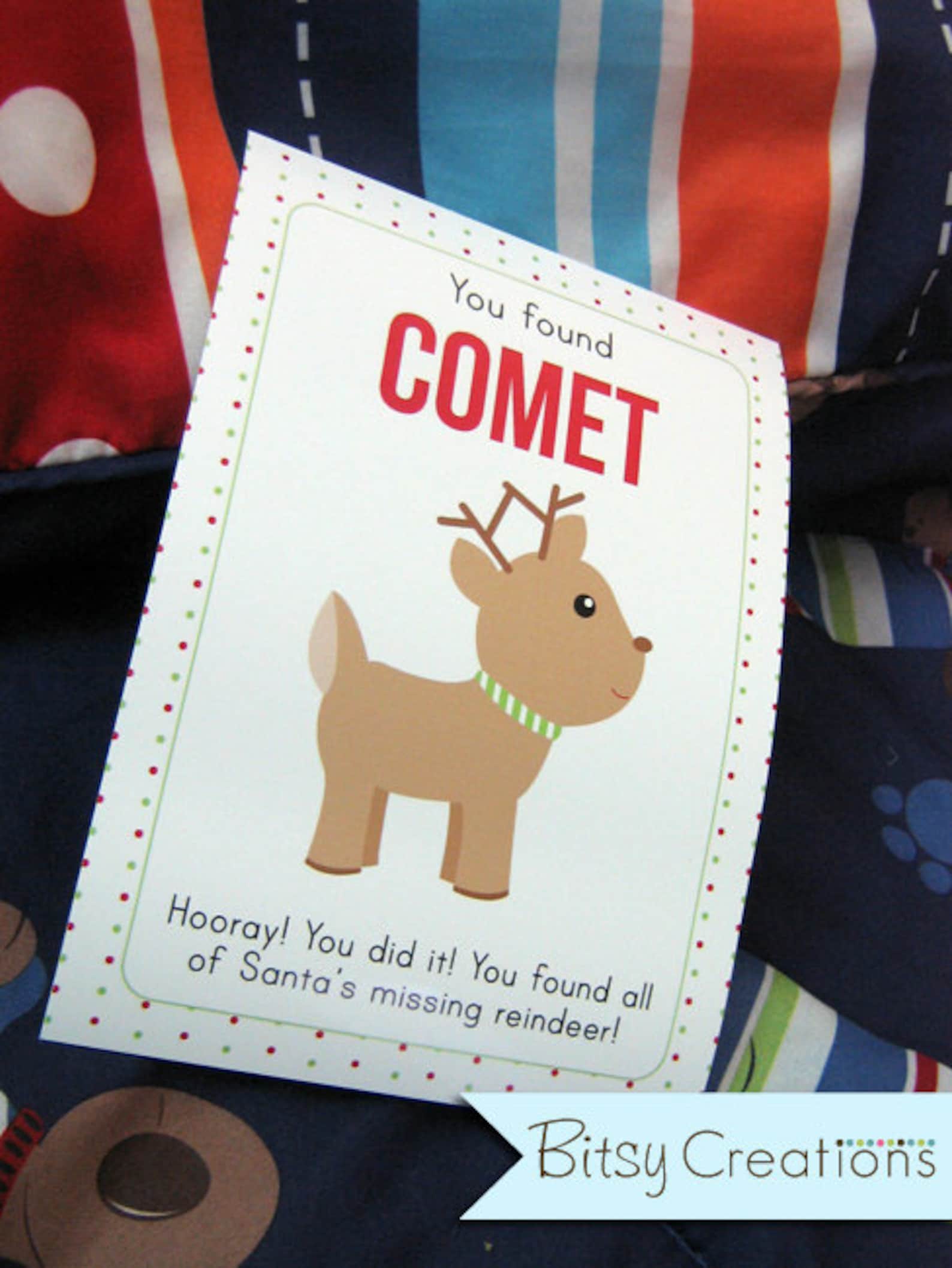 Printable Reindeer Scavenger Hunt PDF Instant Download Children's ...