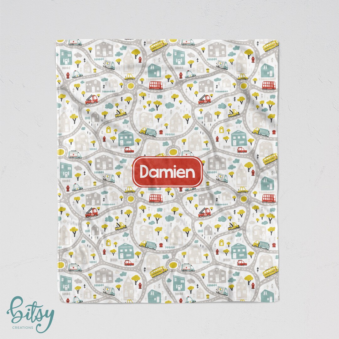 Personalized Cars and Trucks Blanket - Soft Minky Blanket With Sizes ...