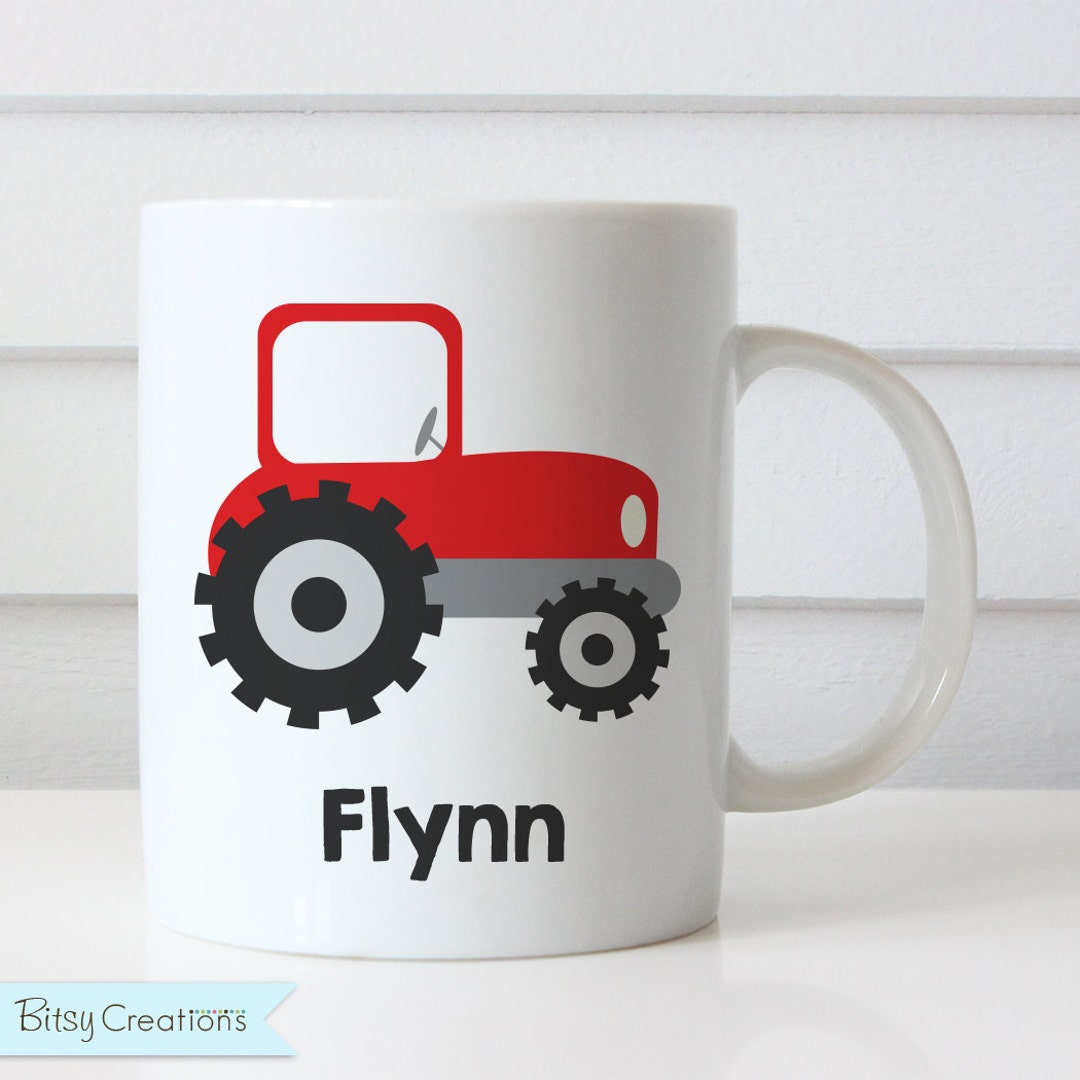 Plastic Tractor Mug - Child's Mug - Personalized With Child's Name ...