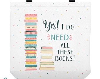 Library Book Bag | Etsy