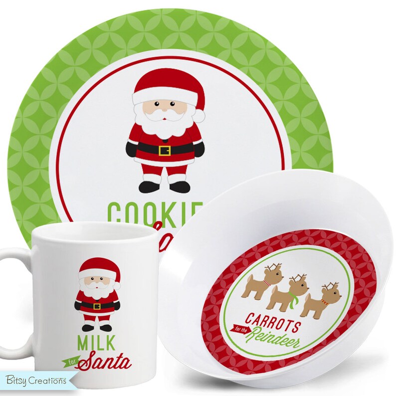 Cookies for Santa Plate Carrots for Reindeer Bowl | Etsy