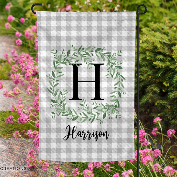 Monogram Garden Flag - Etsy