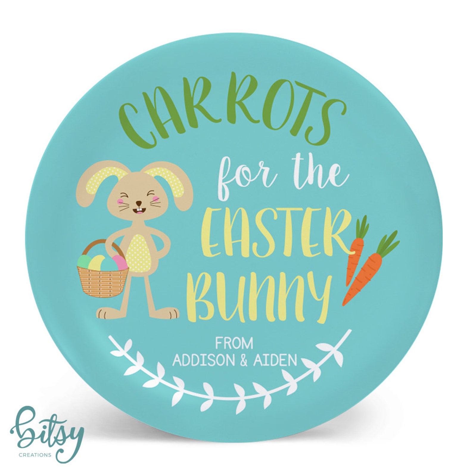 Carrots for the Easter Bunny Plate - Personalized With Your Children's ...