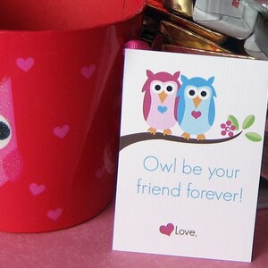 Printable Owl Valentines for Kids Digital File Instant - Etsy