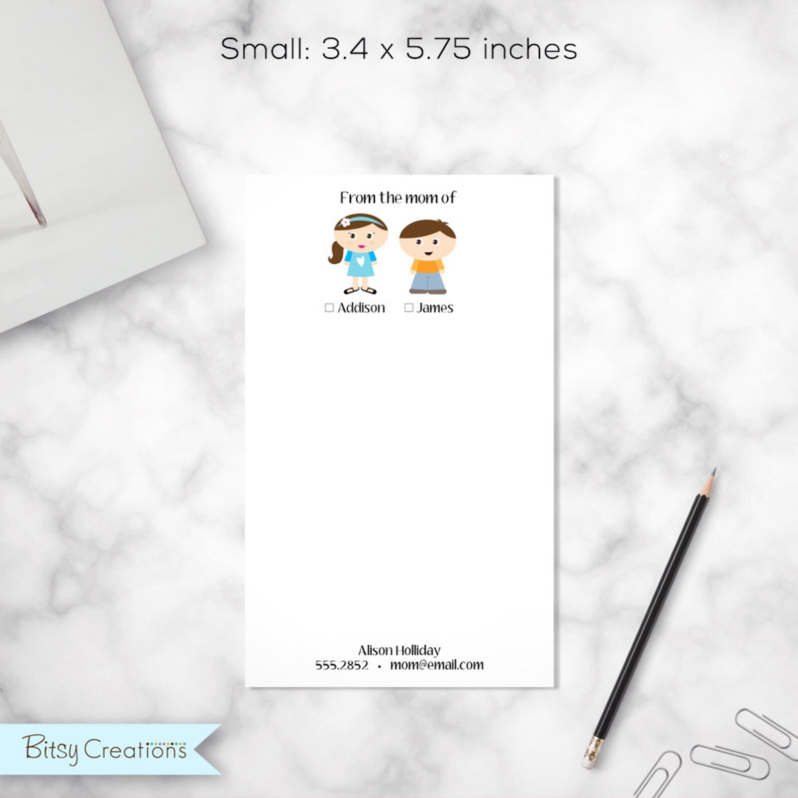 Kidlet From the Mom of Notepad - Personalized Notes - Mom Notes - Dad ...