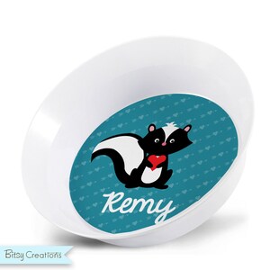 Valentine's Day Plate - Skunk With Heart - Personalized Child's Plate ...