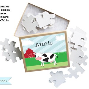 Cow Puzzle Personalized Puzzle for Kids Jigsaw Puzzle 20 | Etsy