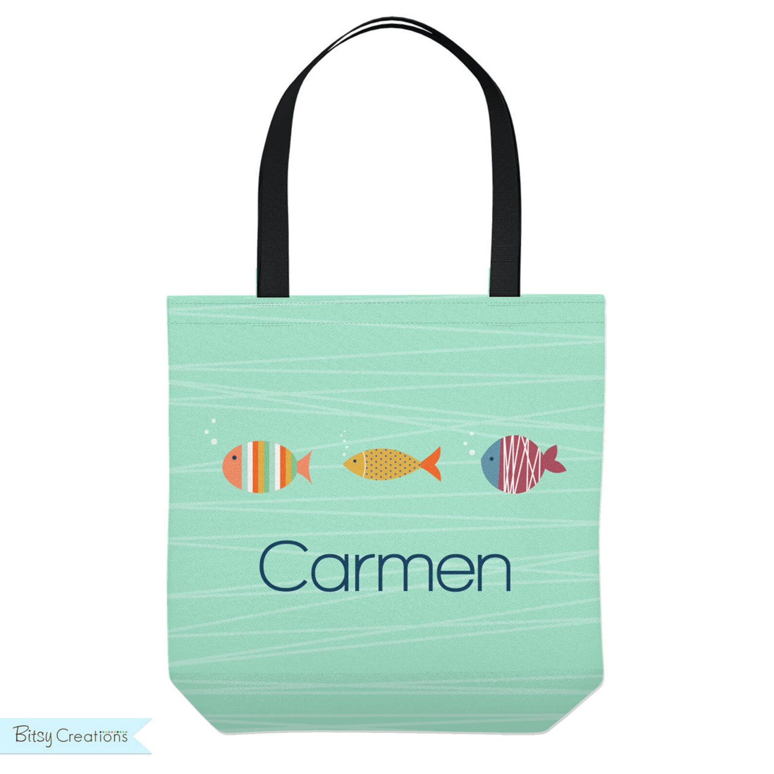 Personalized Tote Bag for Kids Fish Bag for Children Three - Etsy
