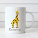 Giraffe Mug - Child's Jungle Cup - Personalized With Child's Name ...