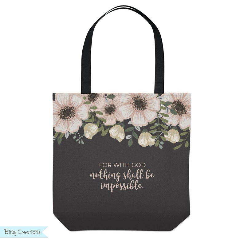 Personalized Church Tote Bag - Bible Verse - Three Sizes to Choose From ...