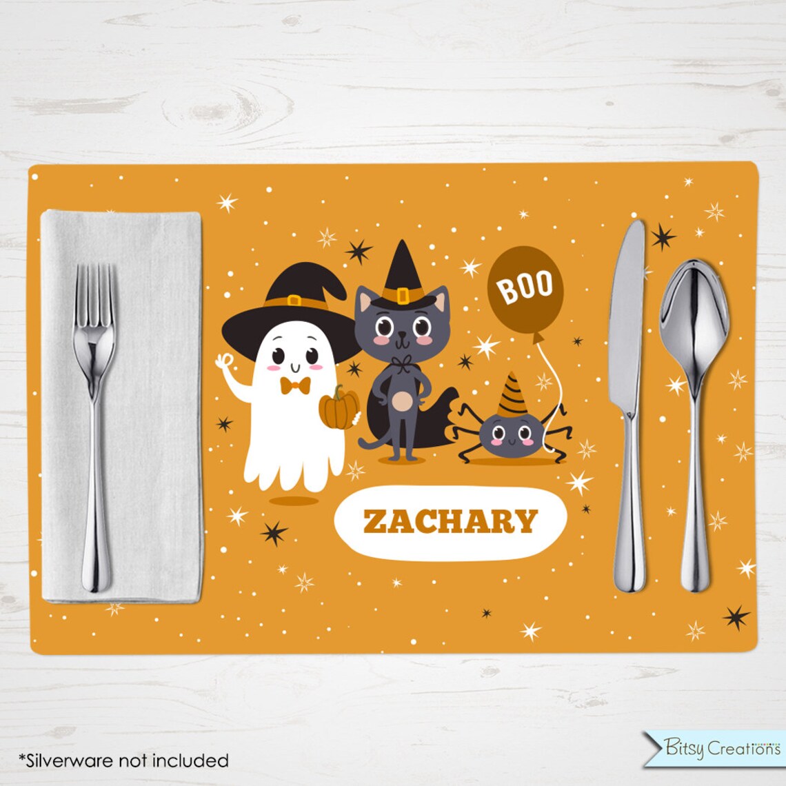 Personalized Halloween Placemat Halloween Friends | Etsy
