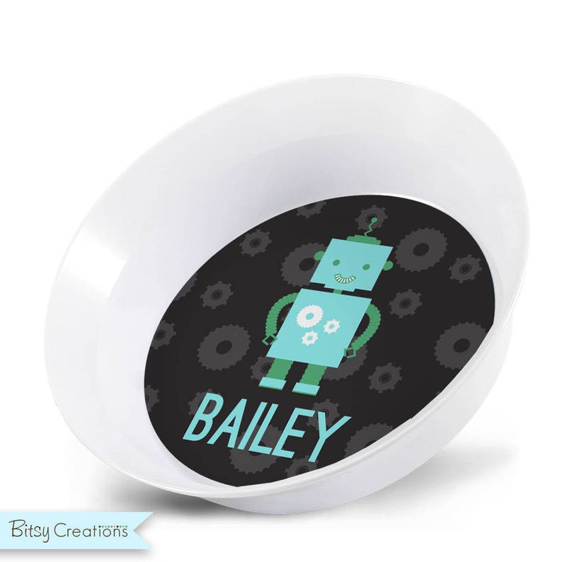 Robot Plate Personalized Meal Set for Kids Child's - Etsy
