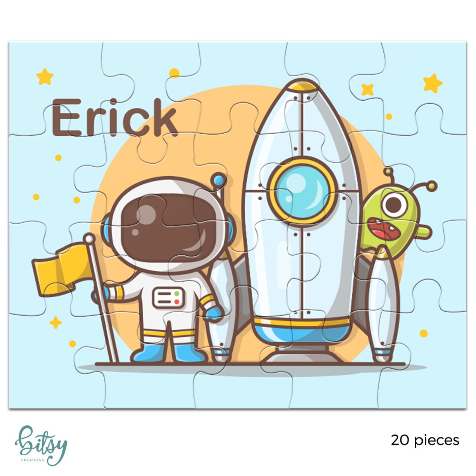 Personalized Puzzle for Kids Space Astronaut Puzzle Jigsaw | Etsy
