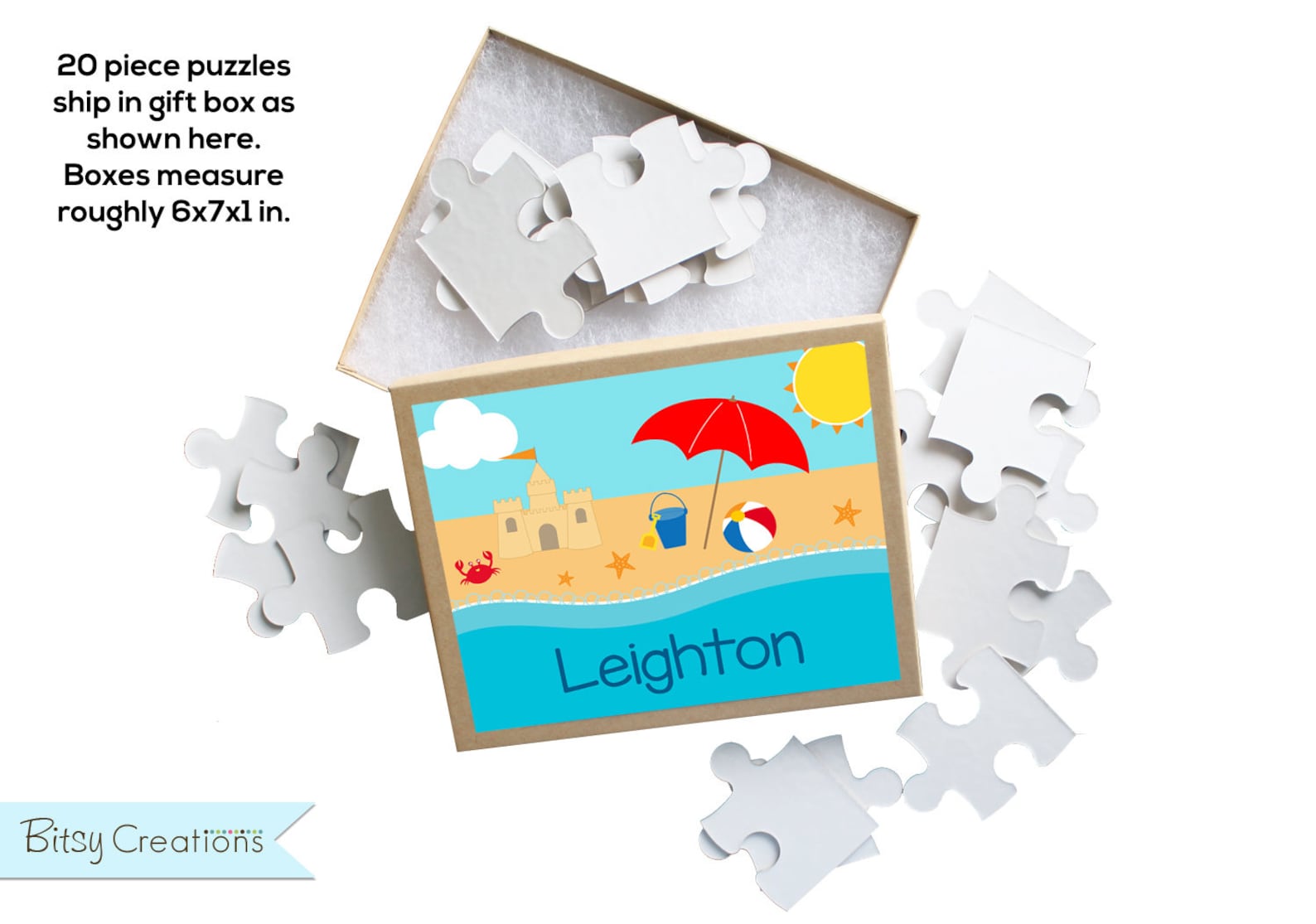 Personalized Puzzle for Kids Beach Puzzle Jigsaw Puzzle | Etsy