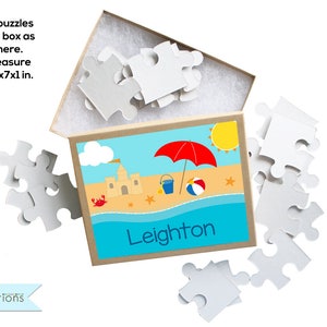 Personalized Puzzle for Kids Beach Puzzle Jigsaw Puzzle | Etsy