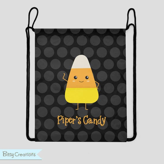 Personalized Halloween Bag Candy Corn Drawstring Backpack | Etsy