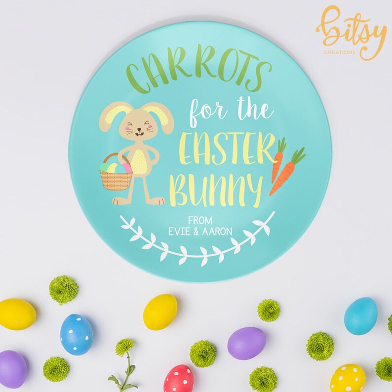 Carrots for the Easter Bunny Plate - Personalized With Your Children's ...