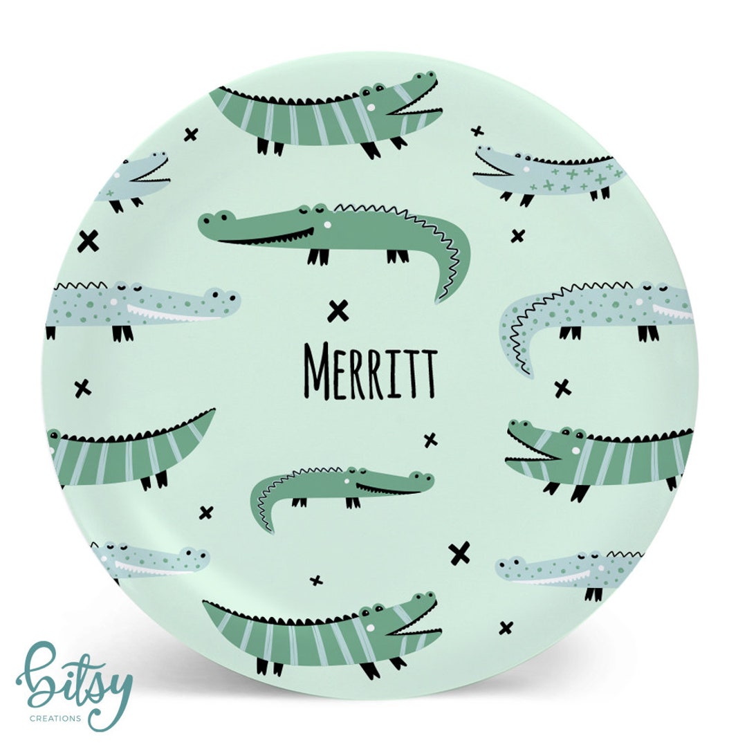 Alligator Plate for Kids - Child's Personalized Plastic Tableware ...