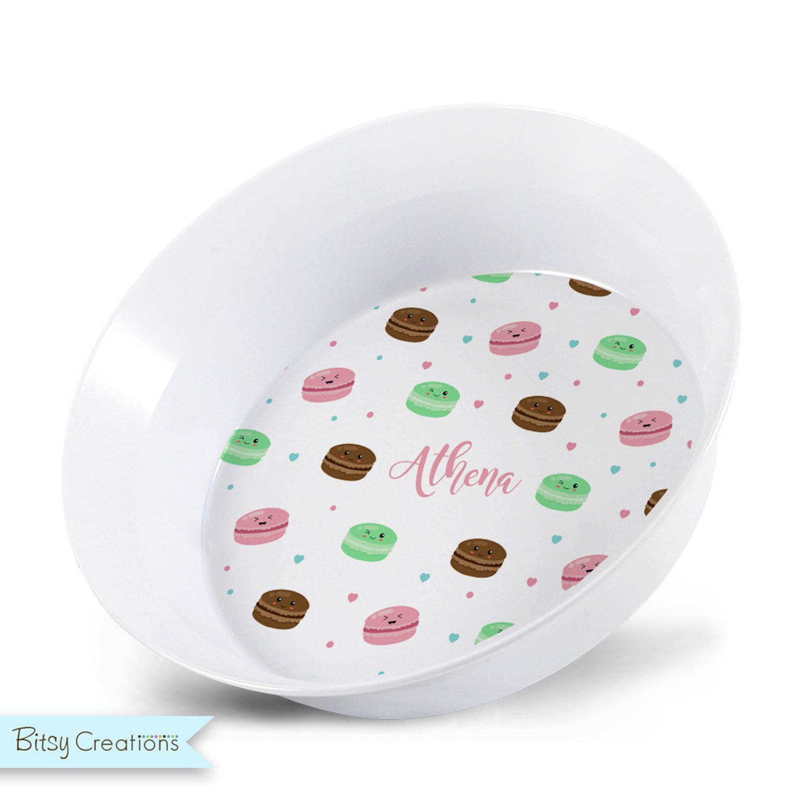 Macaron Plate for Kids - Personalized Dinner Set - Plate, Bowl, Mug ...