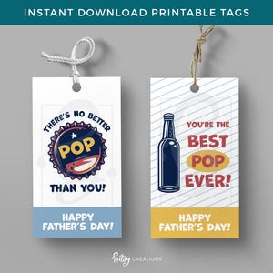 There's No Better Pop Than You - Soda Father's Day Printable Gift Tags ...