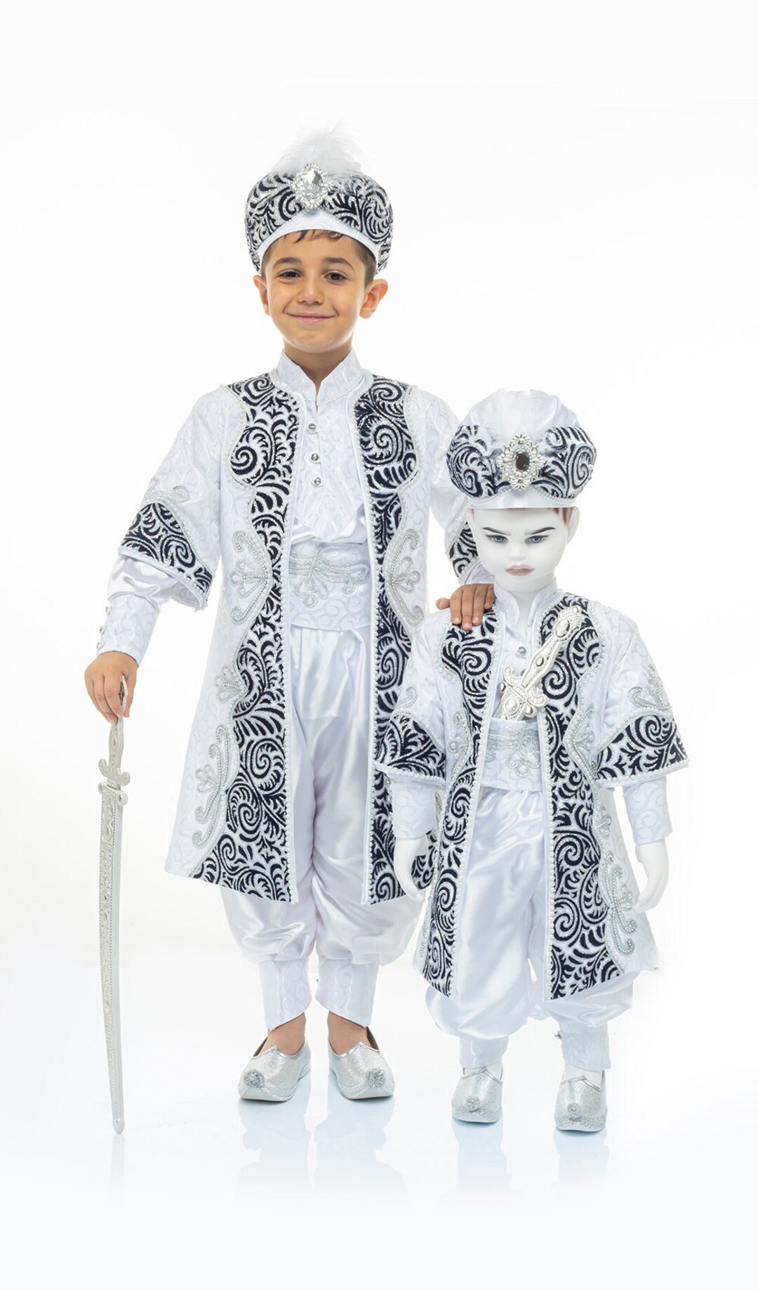 Boy's Circumcision Sultan Costume, Queen Eid Ottoman Caftan Suit - Etsy