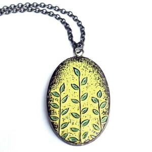 Rustic Yellow and Green Plant Sprouts Necklace Plant Jewelry - Etsy
