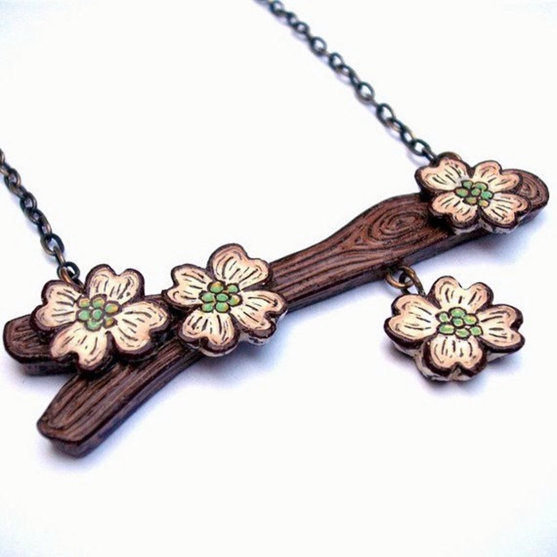 Tree Branch Necklace. Dogwood Necklace. Dogwood Flower - Etsy