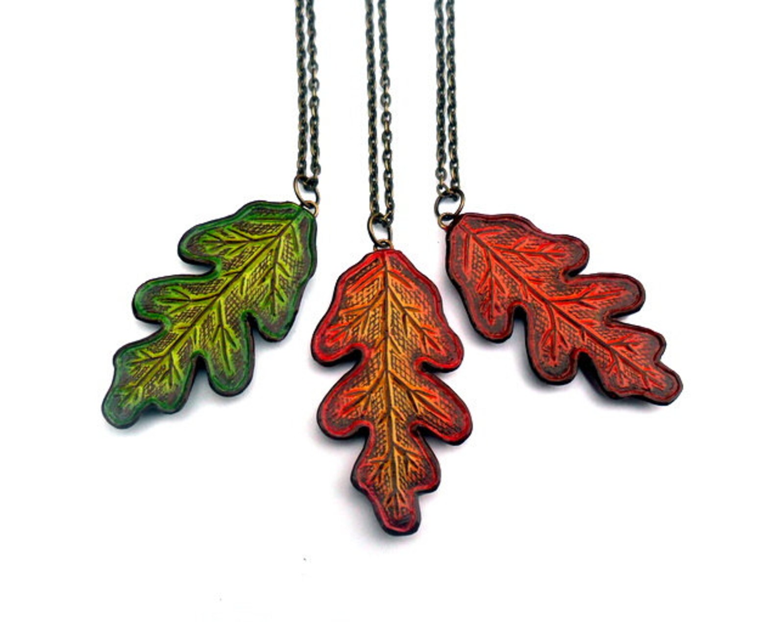 Rustic Oak Leaf Necklace Leaf Jewelry Fall Jewelry Oak Leaf | Etsy