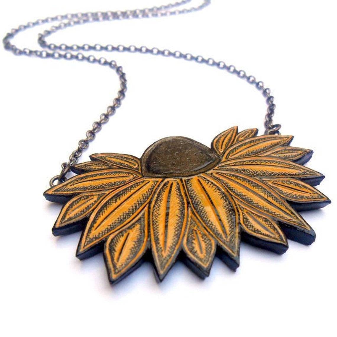Black-eyed Susan Yellow Flower Necklace Jewelry Preakness - Etsy