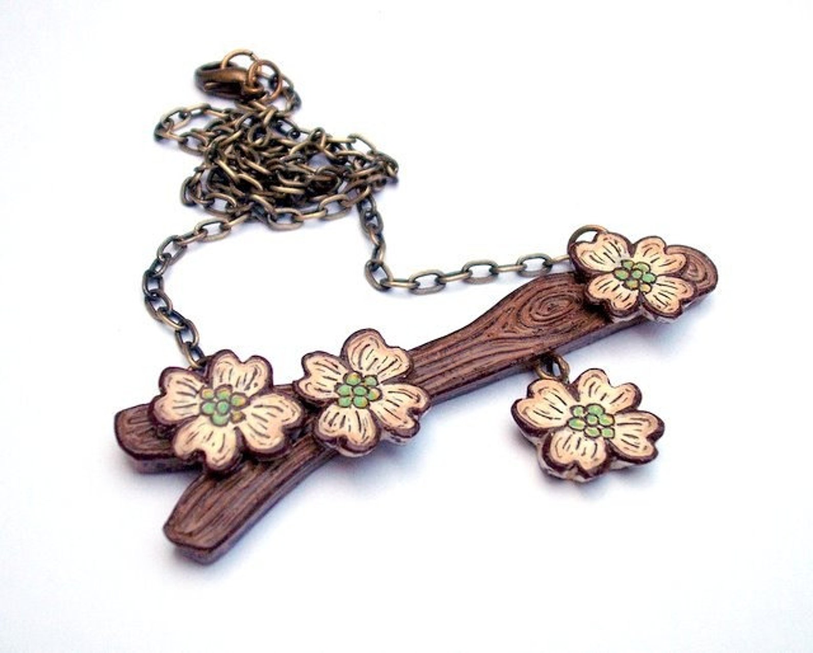 Tree Branch Necklace. Dogwood Necklace. Dogwood Flower - Etsy