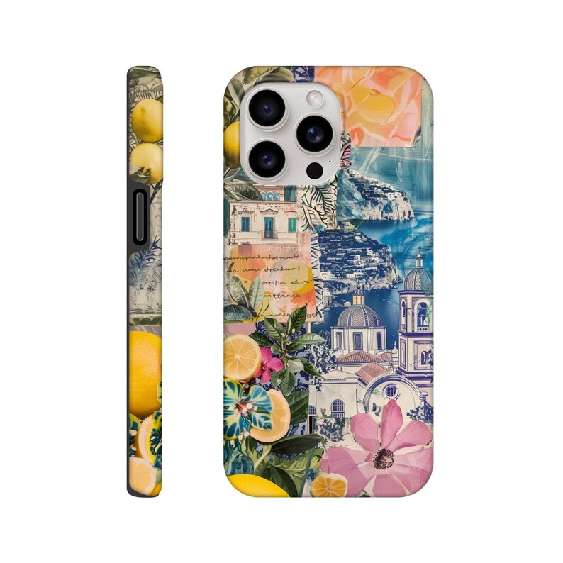 Italy Amalfi Coast Collage Phone Case, Italian Summer Phone Cover ...