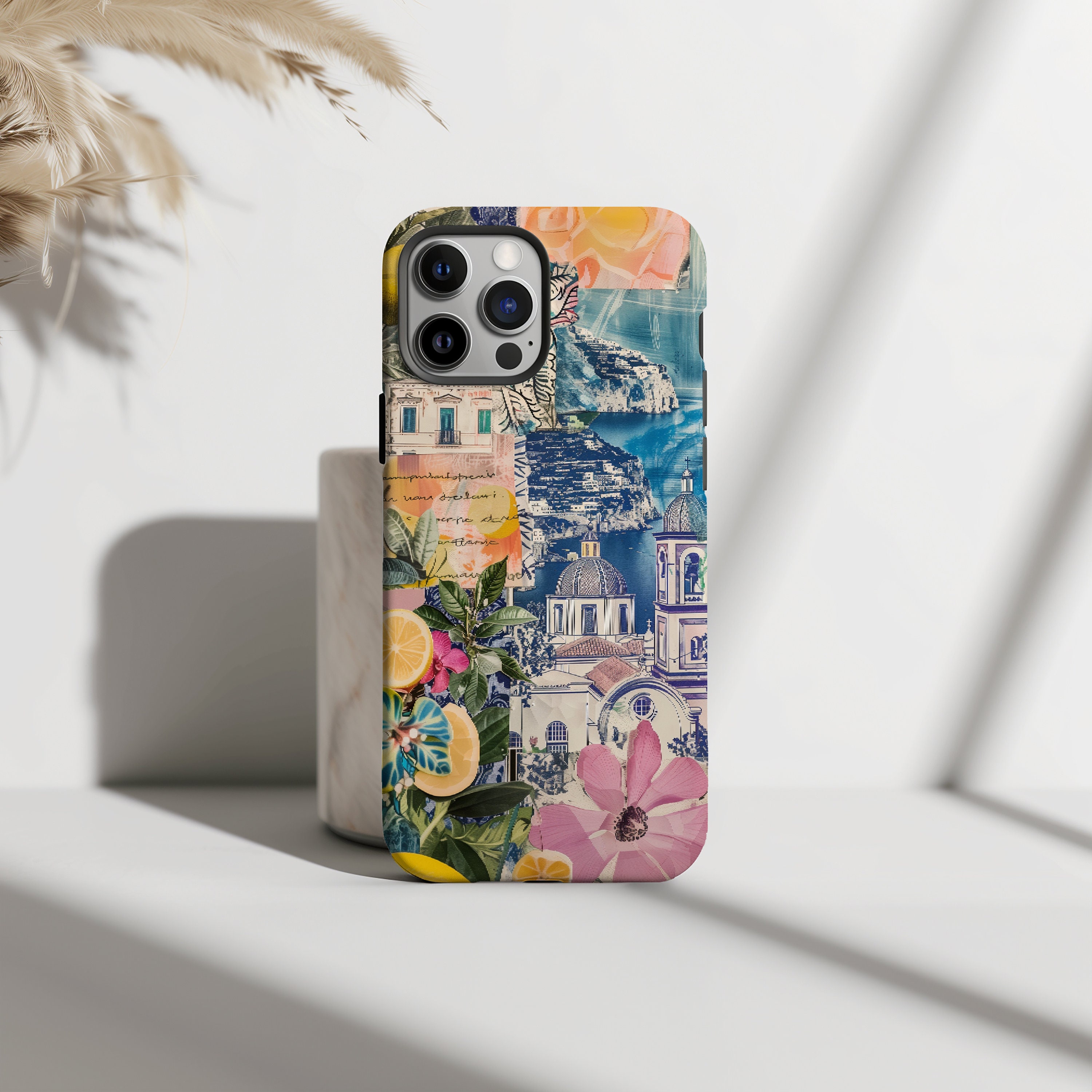 Italy Amalfi Coast Collage Phone Case, Italian Summer Phone Cover ...