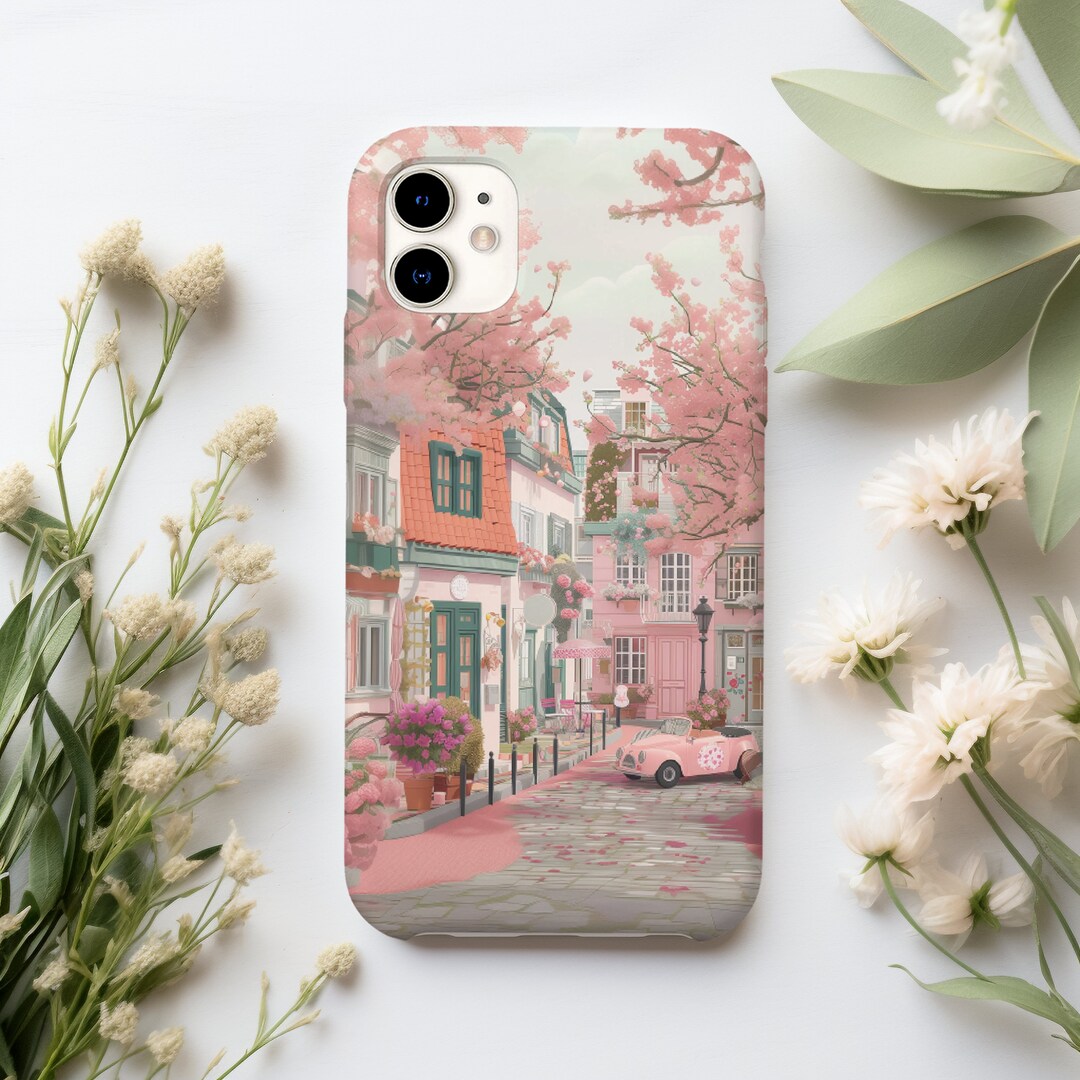 Spring Flower Cherry Blossom Cottagecore Phone Case, Aesthetic Phone ...