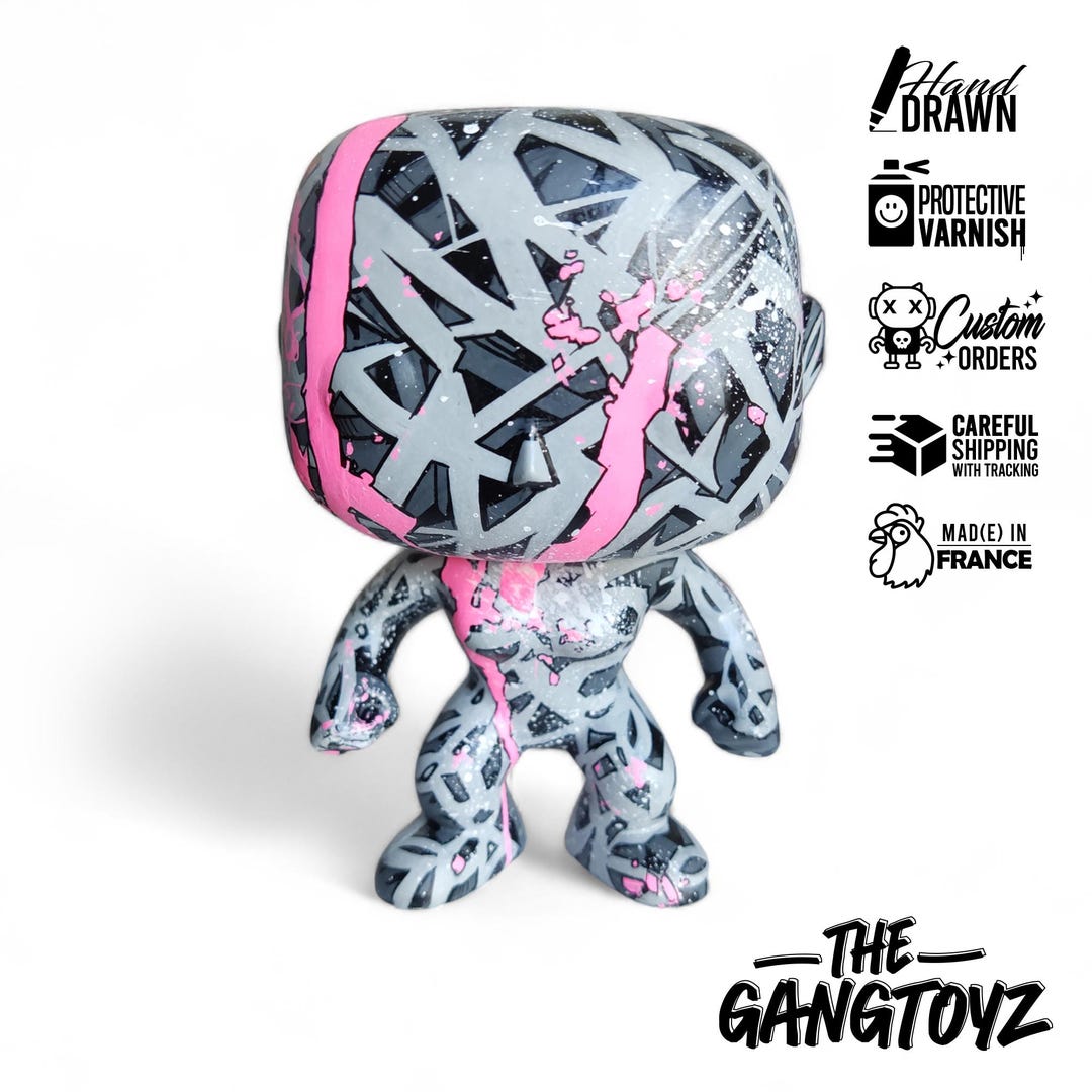 Gangtoyz® Custom urban Chaos / Acrylic on Designer Toy Pop Male Figure ...