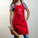 P is for Pierogi Red Bib Apron - Etsy