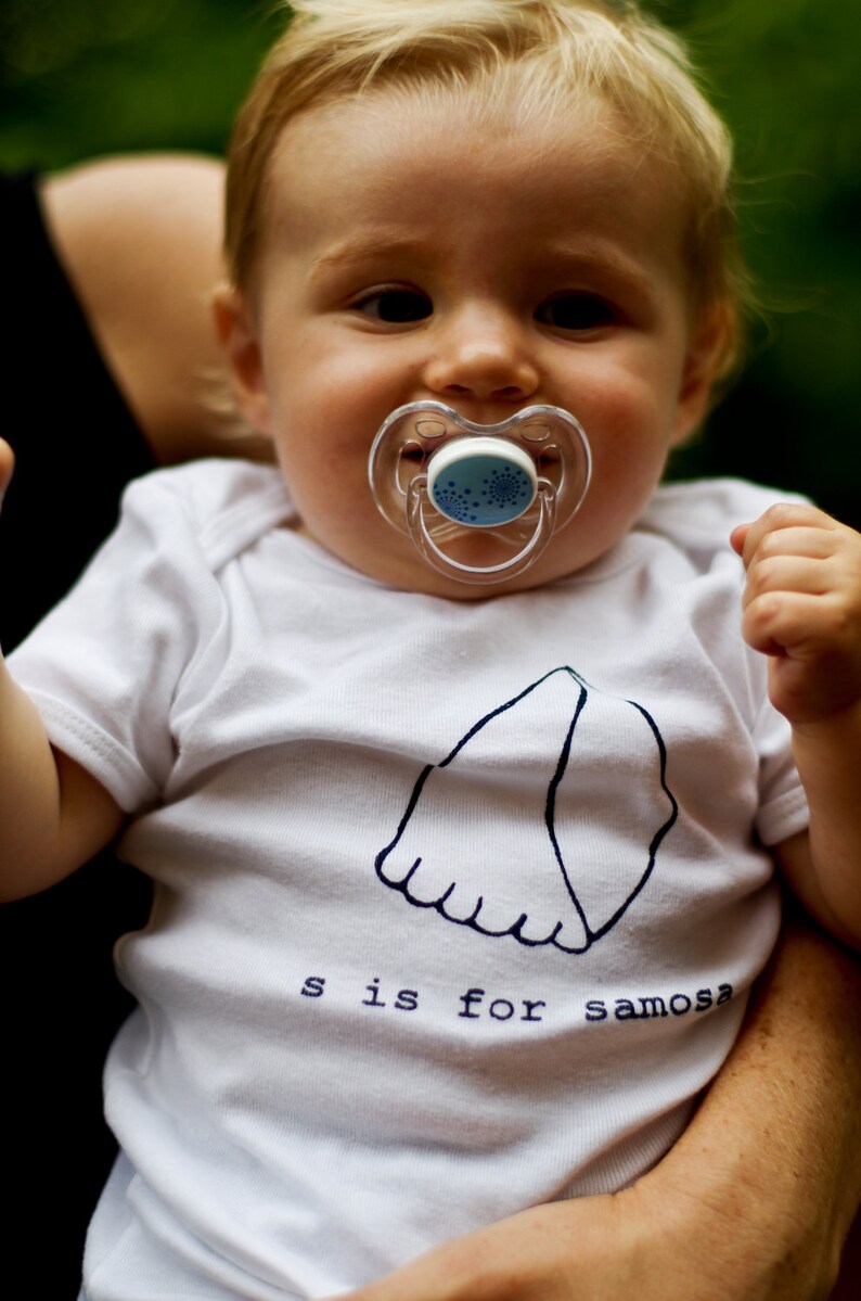 S is for Samosa Baby One-piece Bodysuit - Etsy