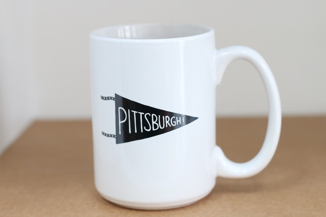 Pittsburgh Pennant Ceramic Coffee Mug 15 Oz. - Etsy