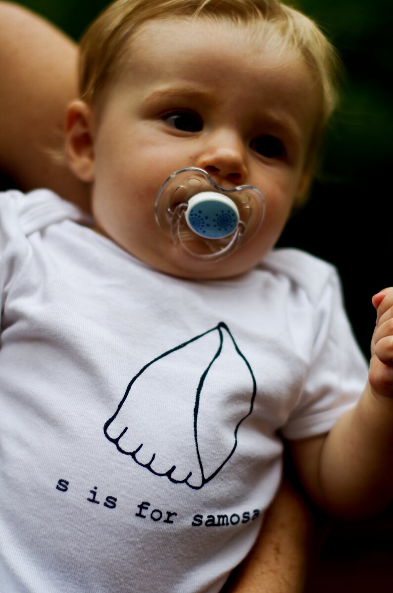 S is for Samosa Baby One-piece Bodysuit - Etsy