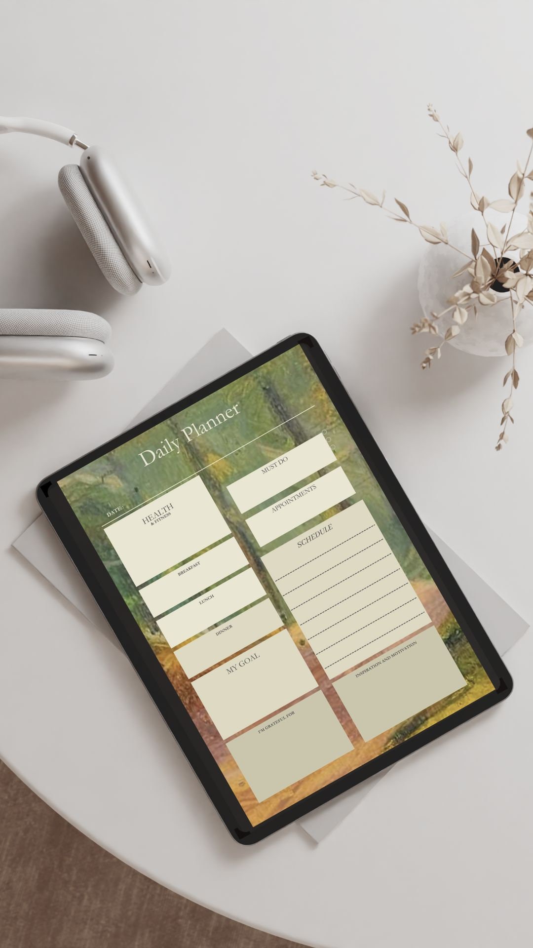 Daily Planner Warm Woodland printable PDF Back to School, Office ...