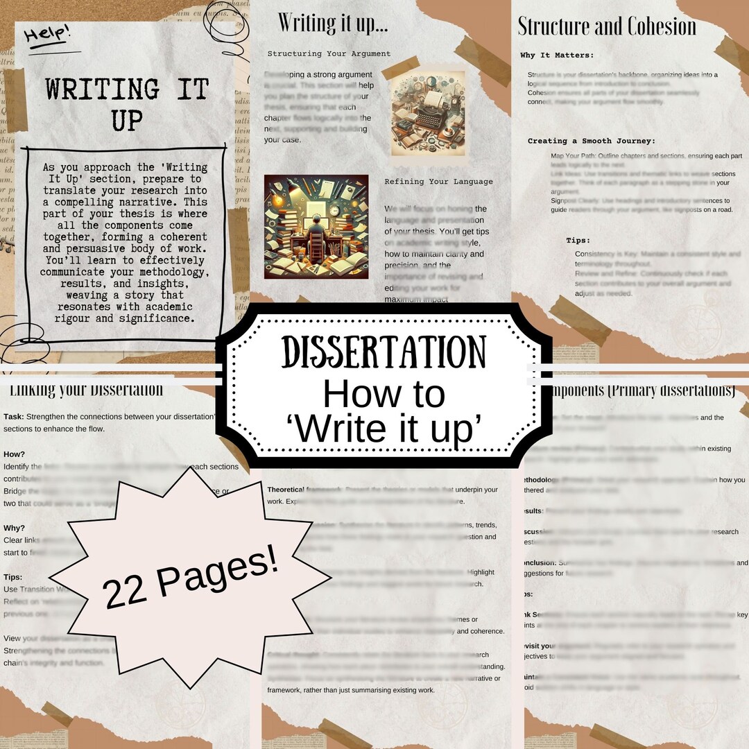 Writing up Your Dissertation Planner Thesis Advice Student Guide ...