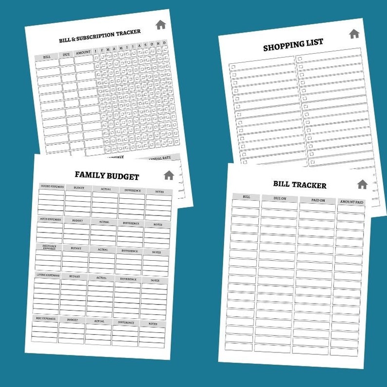 Budget Planner Digital Printable Financial Organizer, Expense Tracker ...