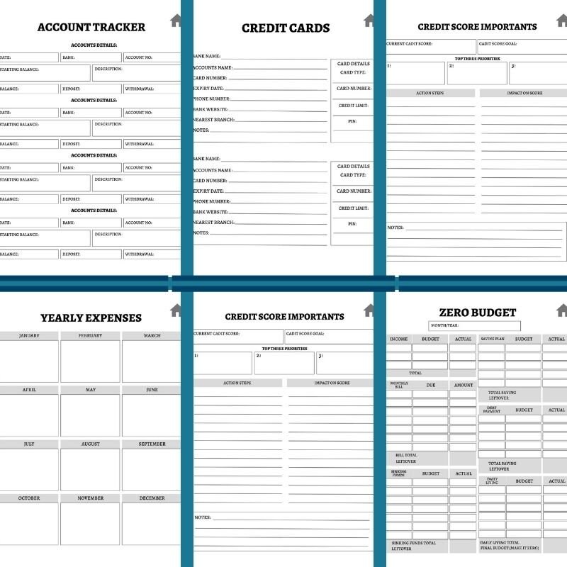 Budget Planner Digital - Printable Financial Organizer, Expense Tracker ...
