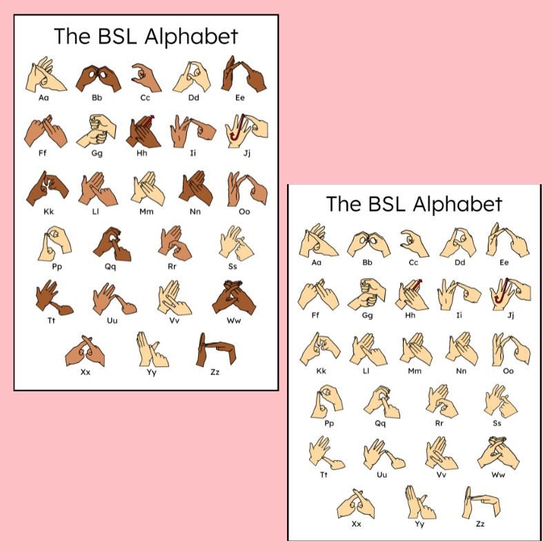 Comprehensive BSL Alphabet Flashcards - Printable & Interactive ...