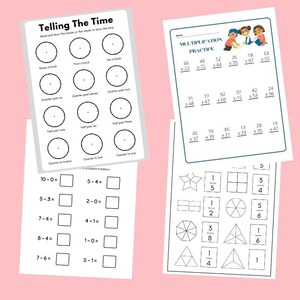 Kids Maths Practice Bundle: Early Learning Worksheets (digital Download ...