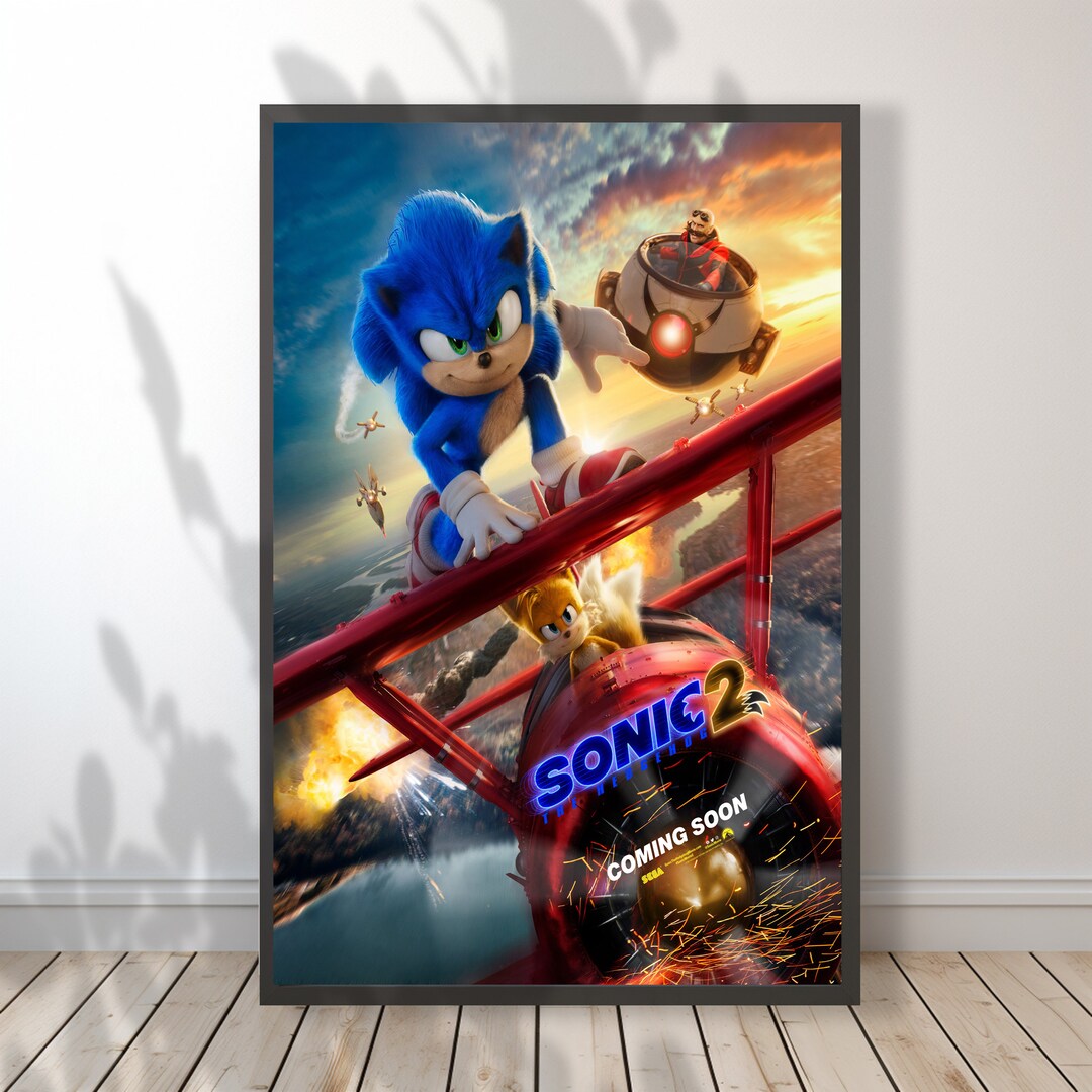 Sonic the Hedgehog 2 Movie Poster-wall Art-classic Film Poster-canvas ...