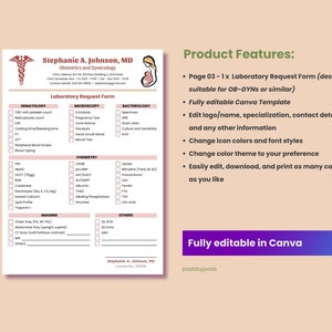 Editable Prescription Pad | Editable Medical Certificate | Rx | OBGYN ...