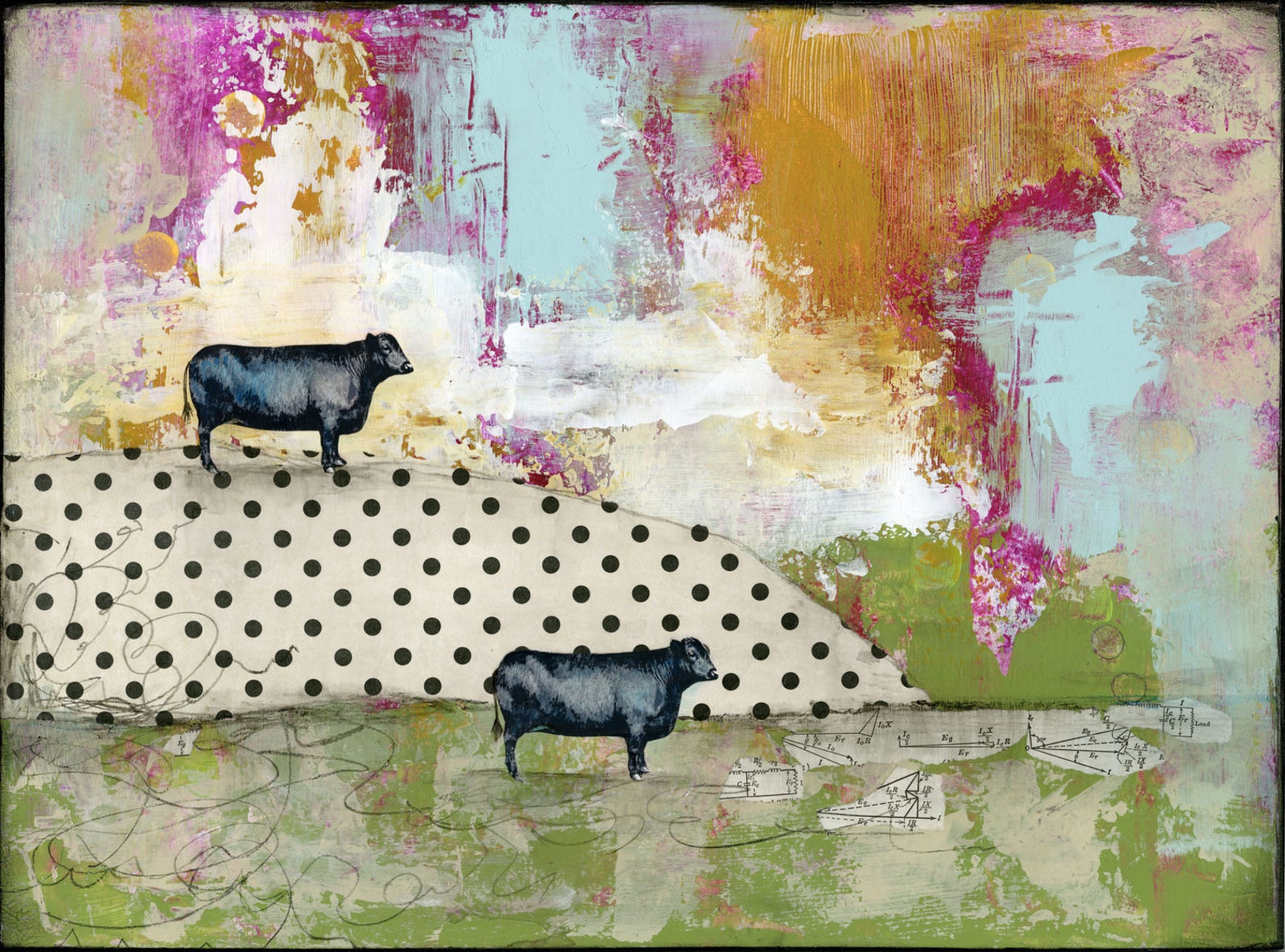 Cow Print Farm Animal Prints Printable Wall Art Farmhouse - Etsy